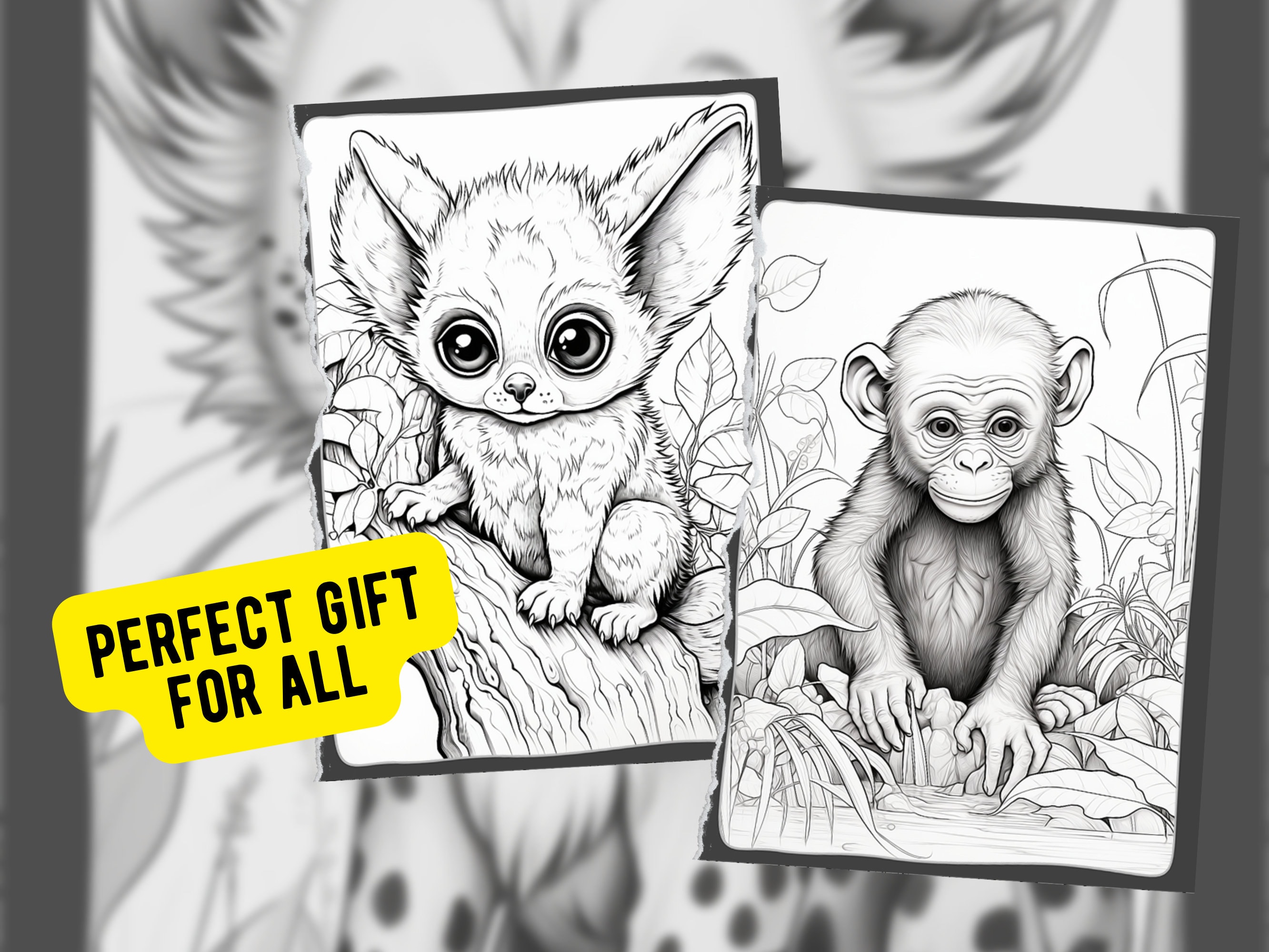 50 Safari Animals Coloring Pages Printable PDF, Wildlife Animals ...