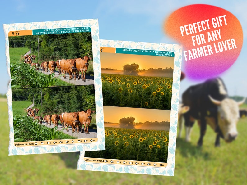 Agriculture Farm Spot the Difference, Colorful Garden Printable Pages ...