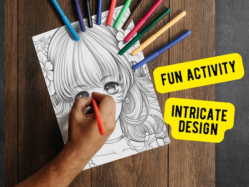 Decora Girls Coloring 50 Pages, Instant Download PDF File, Digital ...