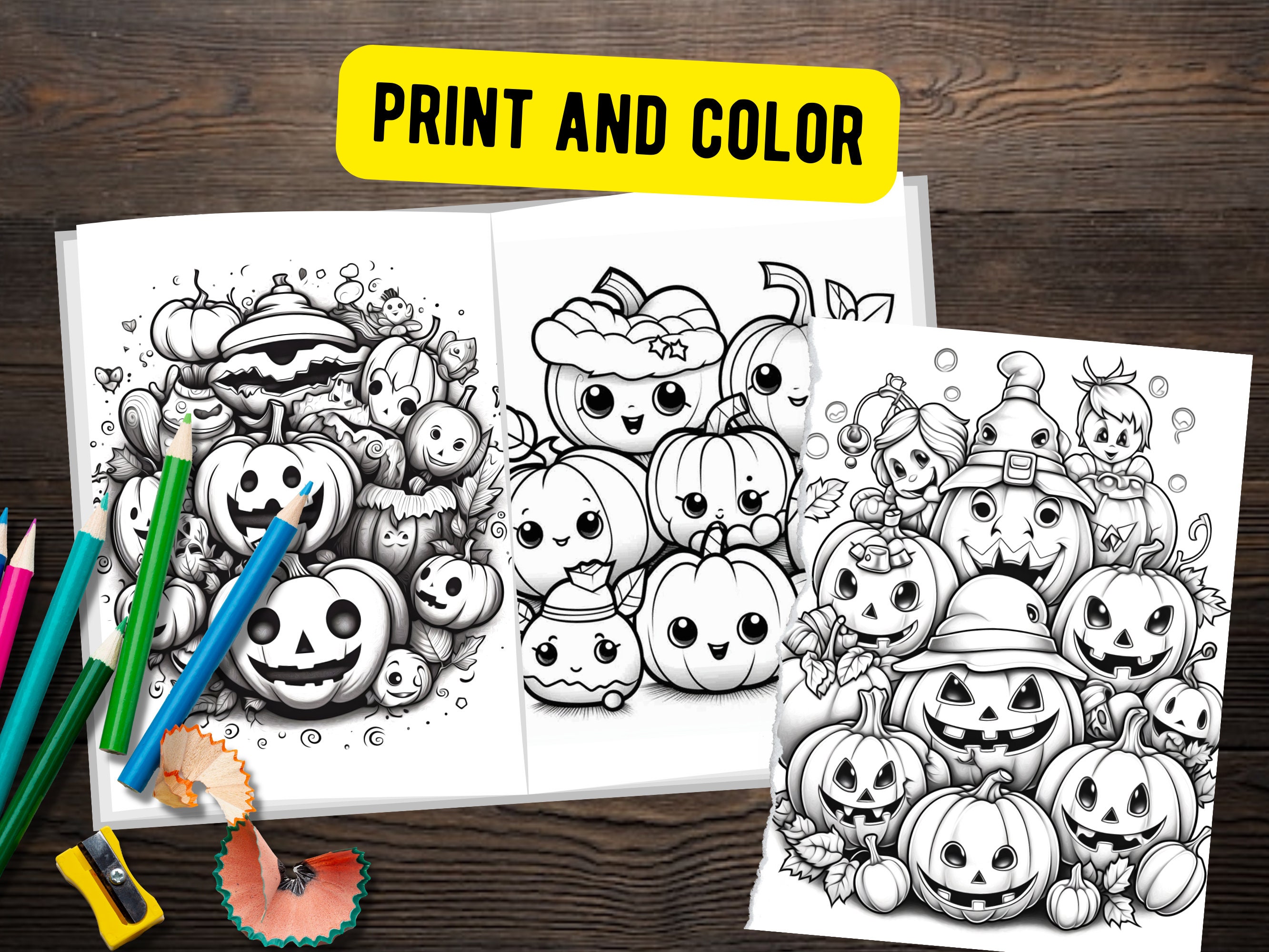 71 Halloween Doodle Coloring Pages for Adult and Kid, Printable PDF ...