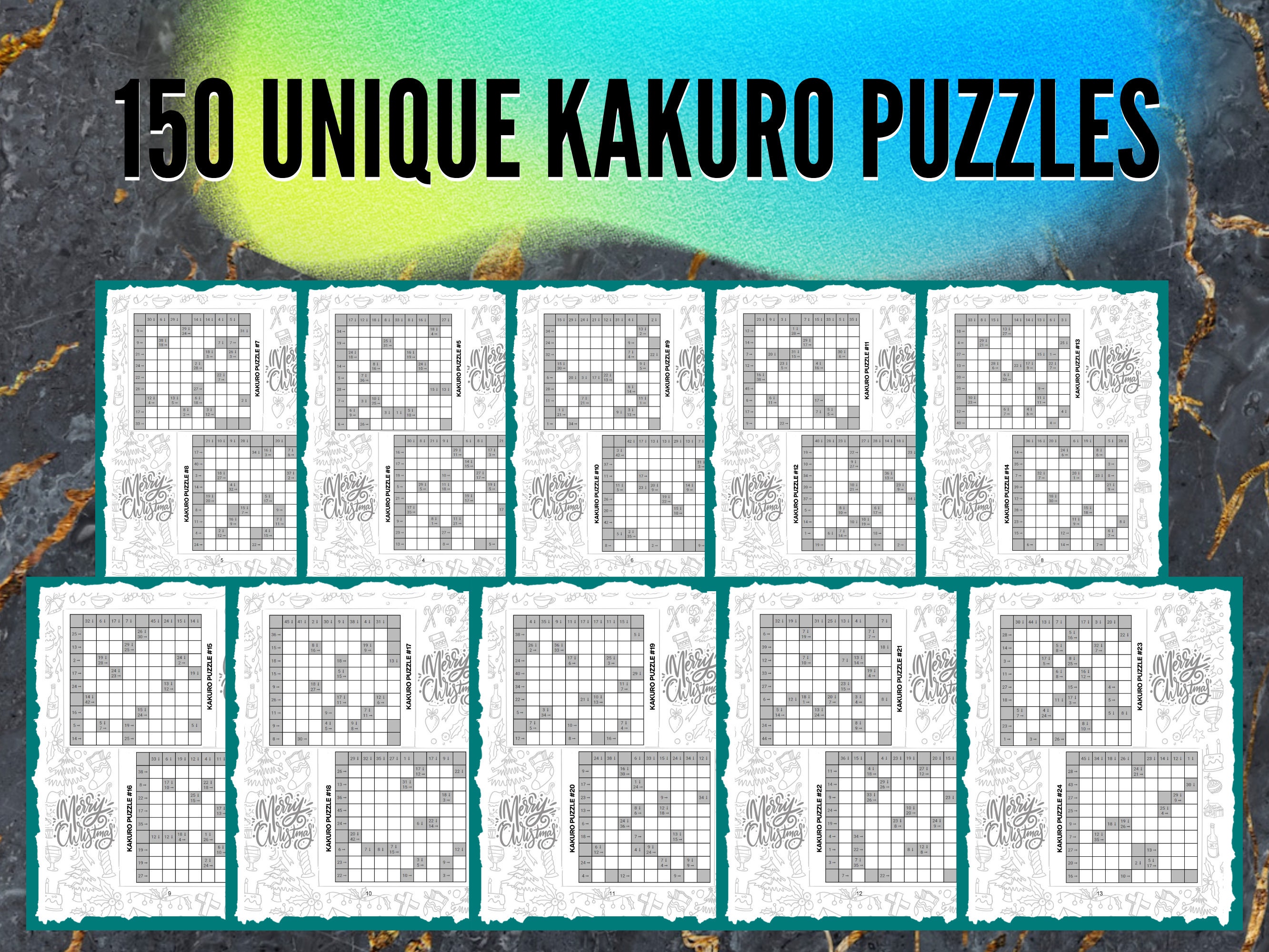 150 Weihnachts Kakuro Spiel Vl. 1 PDF für Erwachsenen - Etsy.de