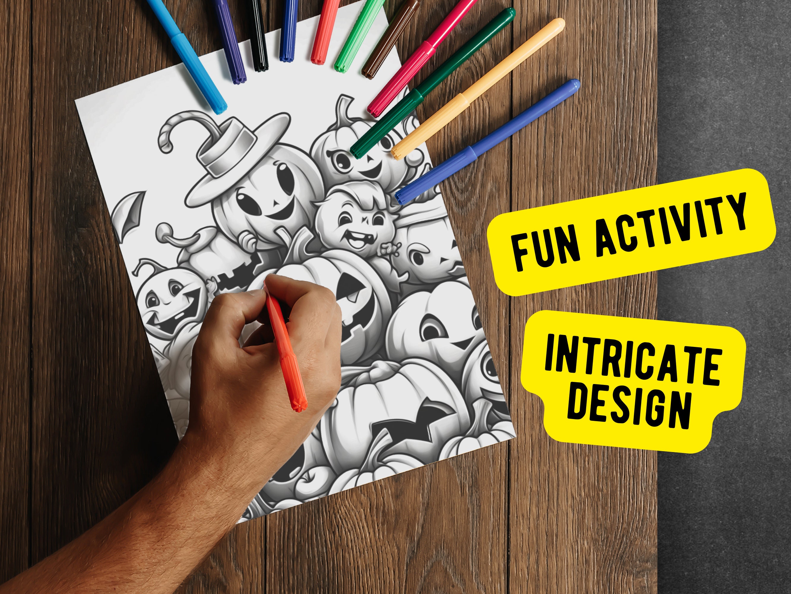 71 Halloween Doodle Coloring Pages for Adult and Kid, Printable PDF ...