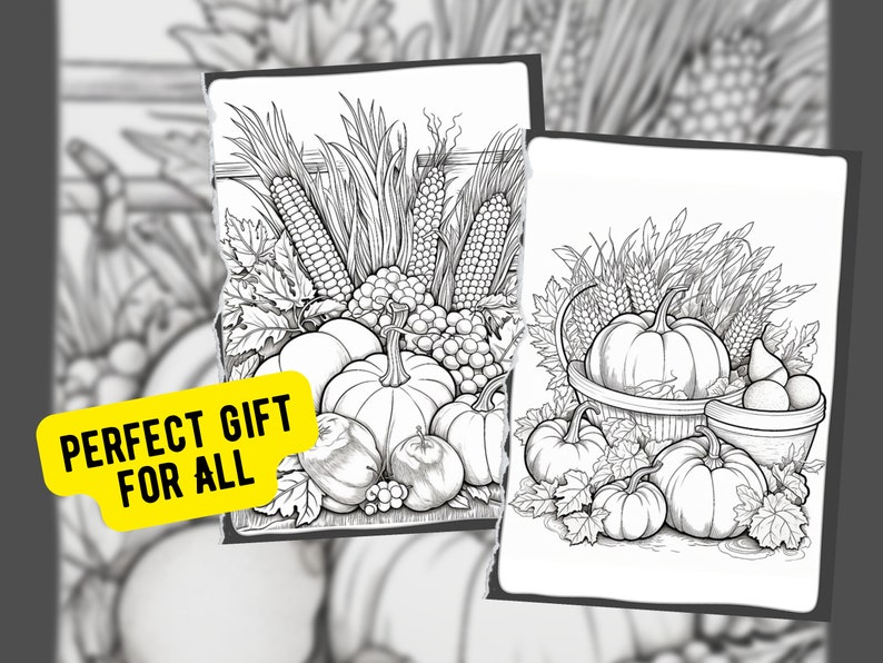 50 Autumn Fall Coloring Printable Pages, Instant Download, Fall ...