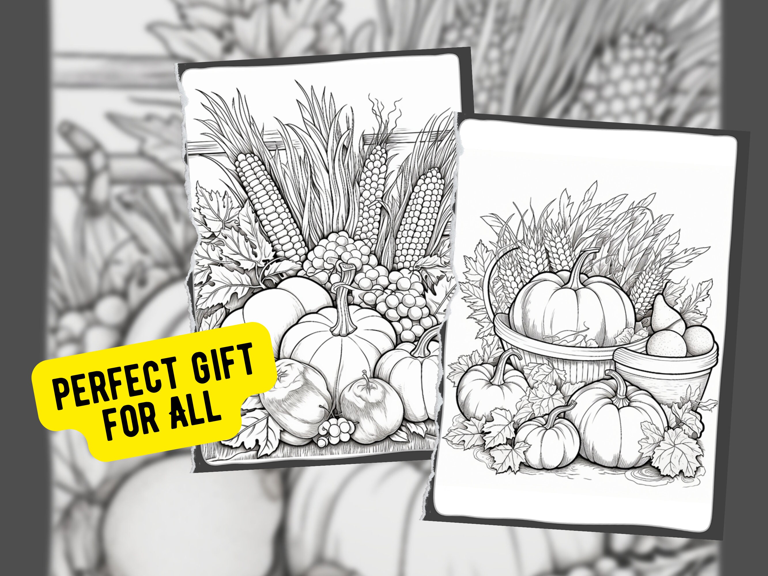 50 Autumn Fall Coloring Printable Pages, Instant Download, Fall ...