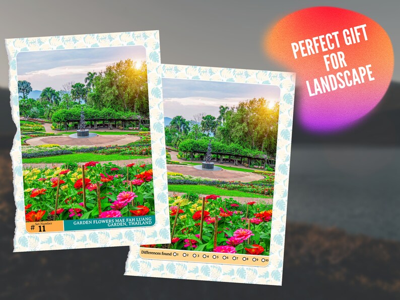 Landscape Spot the Difference Printable Puzzles, Instant Download ...