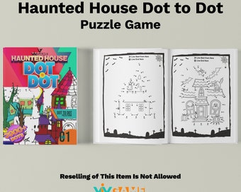 Haunted House Dot-to-dot PDF (Instant Download) - Etsy