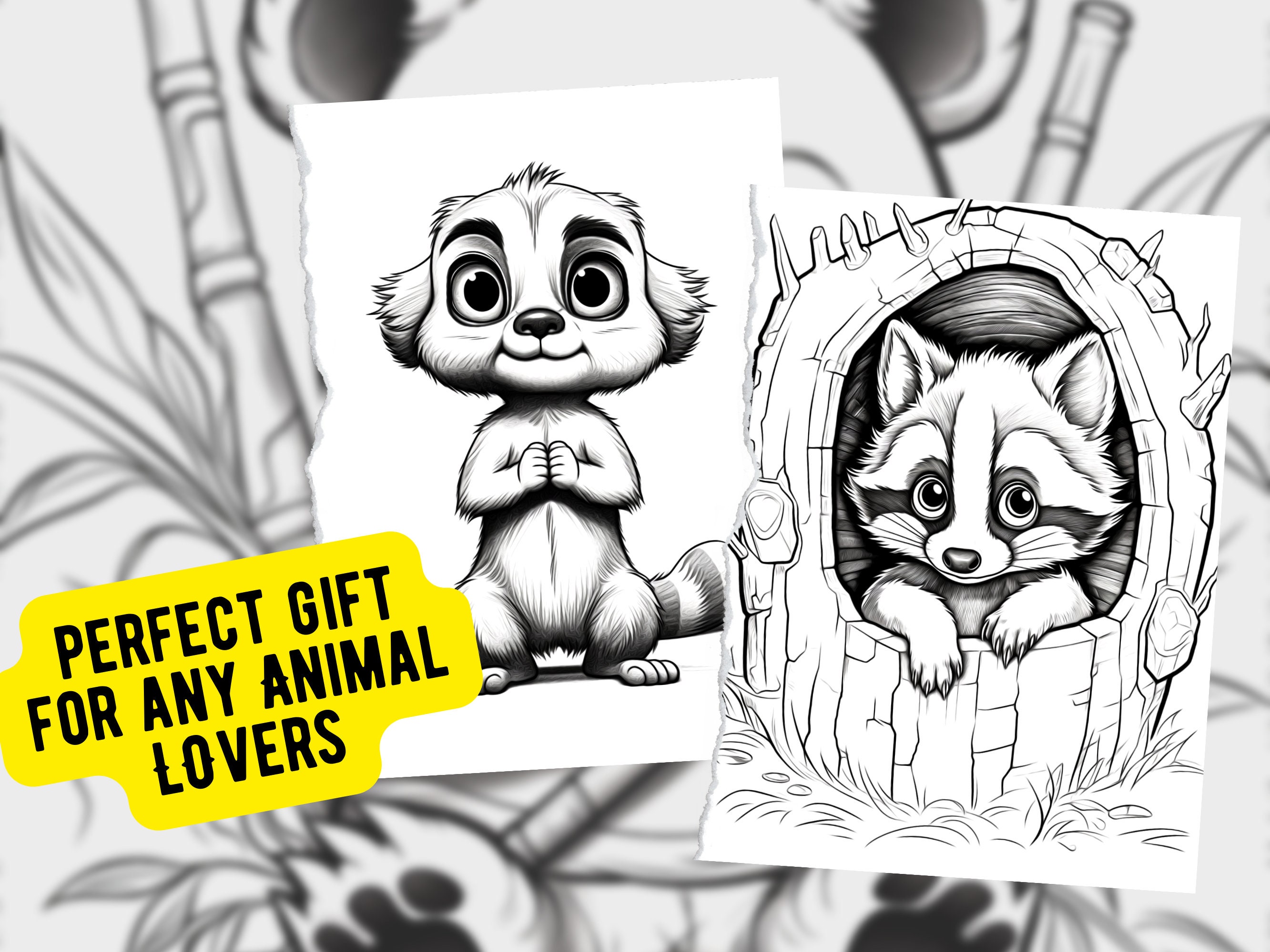 50 Zoo Animal Coloring Pages for Kids, Instant Download, Wildlife ...