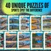 Train Spot the Difference Printable Pages, Find the Difference Instant ...