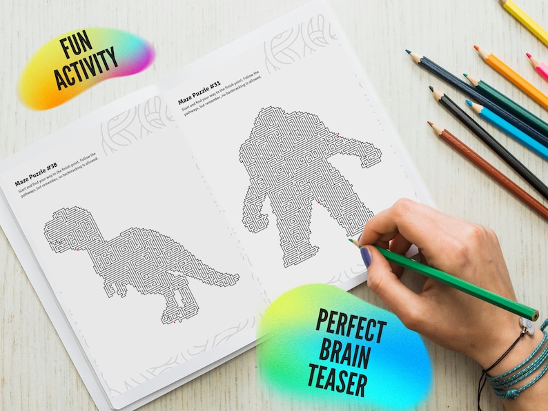 Zoo Animal Wildlife 50 Maze Pages Puzzle Game Instant Download With ...