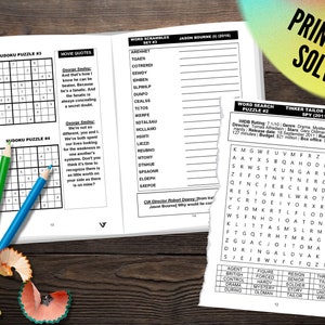 100 Spy Movie Puzzle Vol. 2, Word Search, Word Scramble, Missing Vowel ...