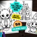50 Pages Cute Halloween Coloring Page Part 1, Meditation Claming ...