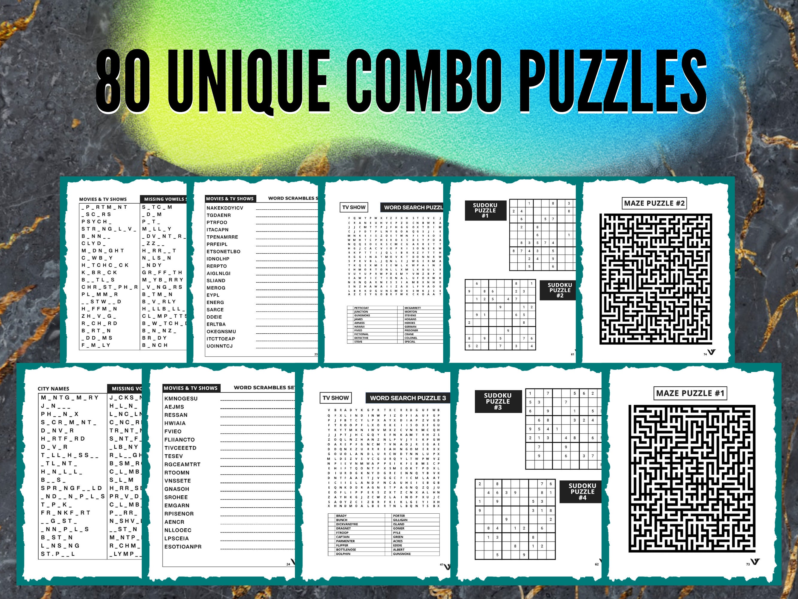 1960's Event Decade 80 Puzzles for Senior Citizen, Printable PDF ...