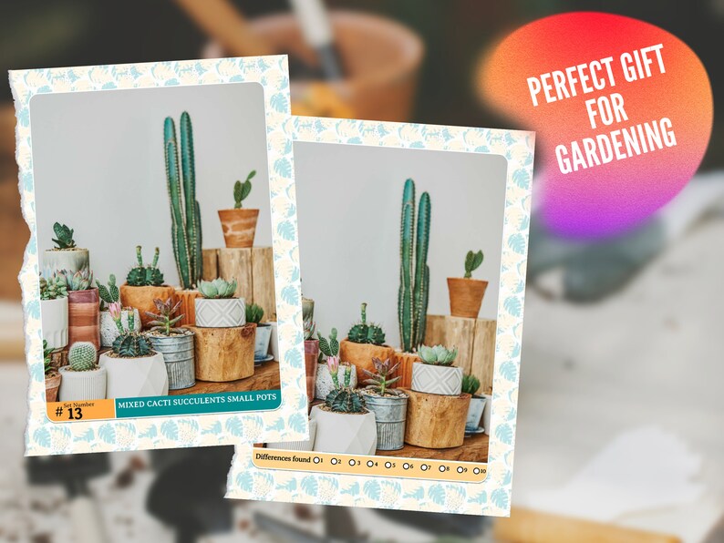 Gardening Spot the Difference Printable PDF Pages, Horticulture ...