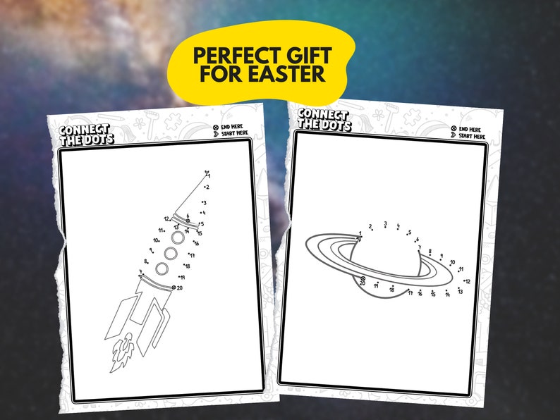 Galaxy and Space Connect the Dots Activity Pages Printable PDF for ...