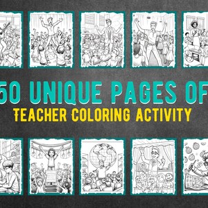 50 Teacher Coloring Pages, Printable PDF Digital Download, Gifts for ...