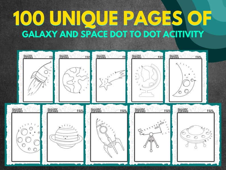 Galaxy and Space Connect the Dots Activity Pages Printable PDF for ...