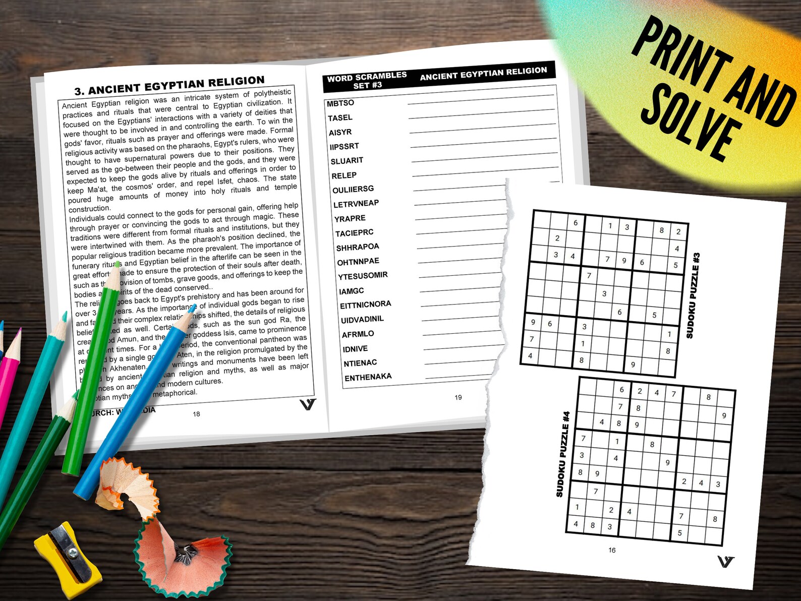 120 Ancient Egypt-themed Word Puzzle Game Bundle Vol. 1 | Printable PDF ...