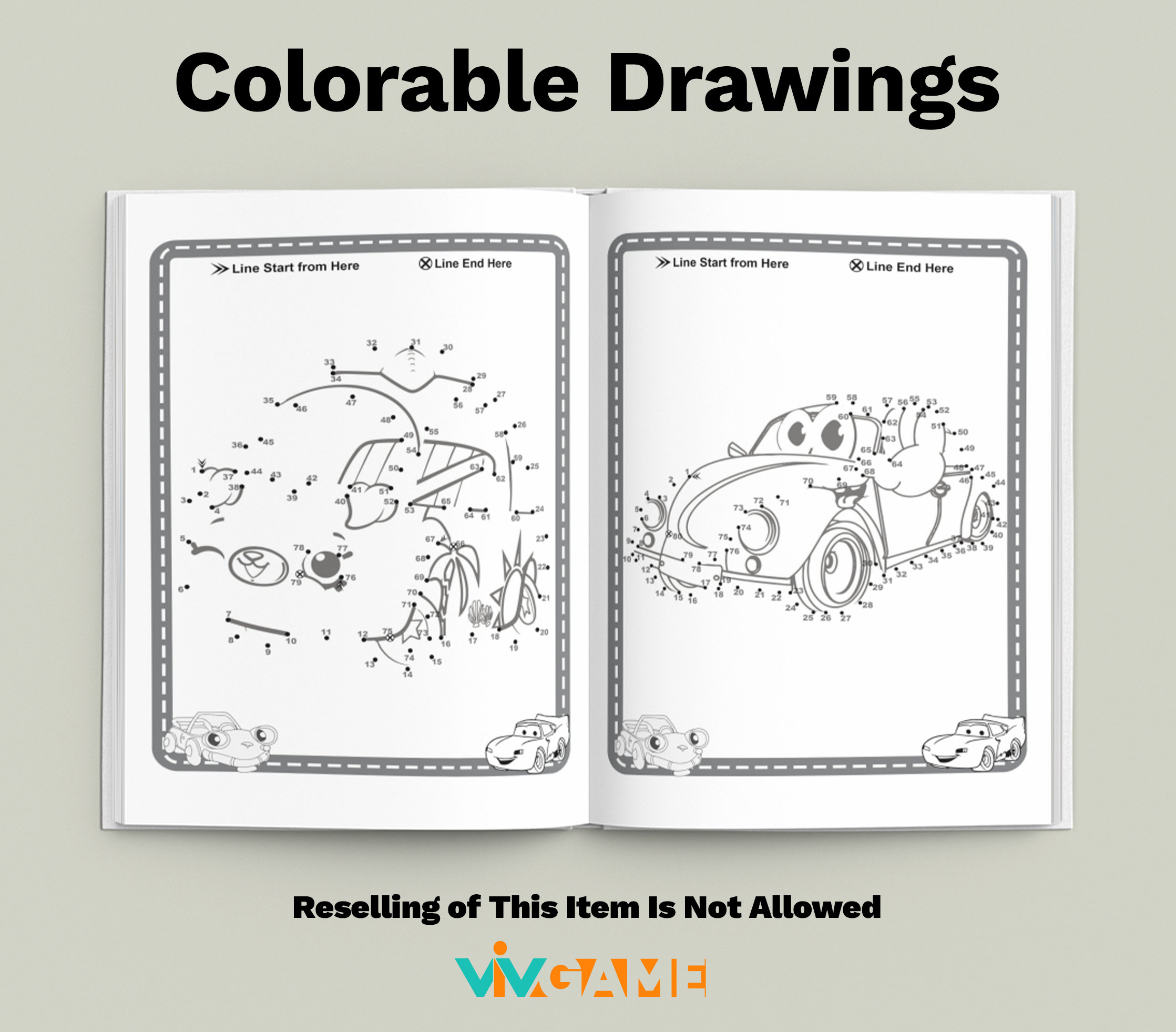 Car Dot to Dot 46 Activity Pages: 3900+ Dots to Connect in Cars ...