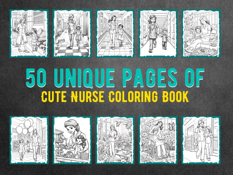 50 Pages Cute Nurse Coloring Page Part 2, Meditation Claming Coloring ...