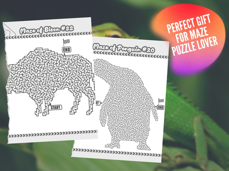 90 Pages of Animal Shaped Mazes Printable PDF for Kids of Ages 8-12 ...