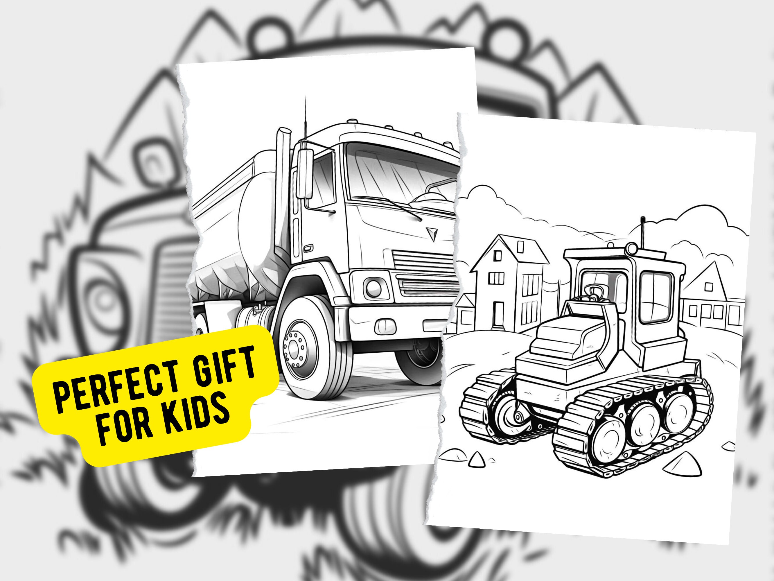 71 Vehicle Coloring Pages Digital Download Printable PDF, Printable ...