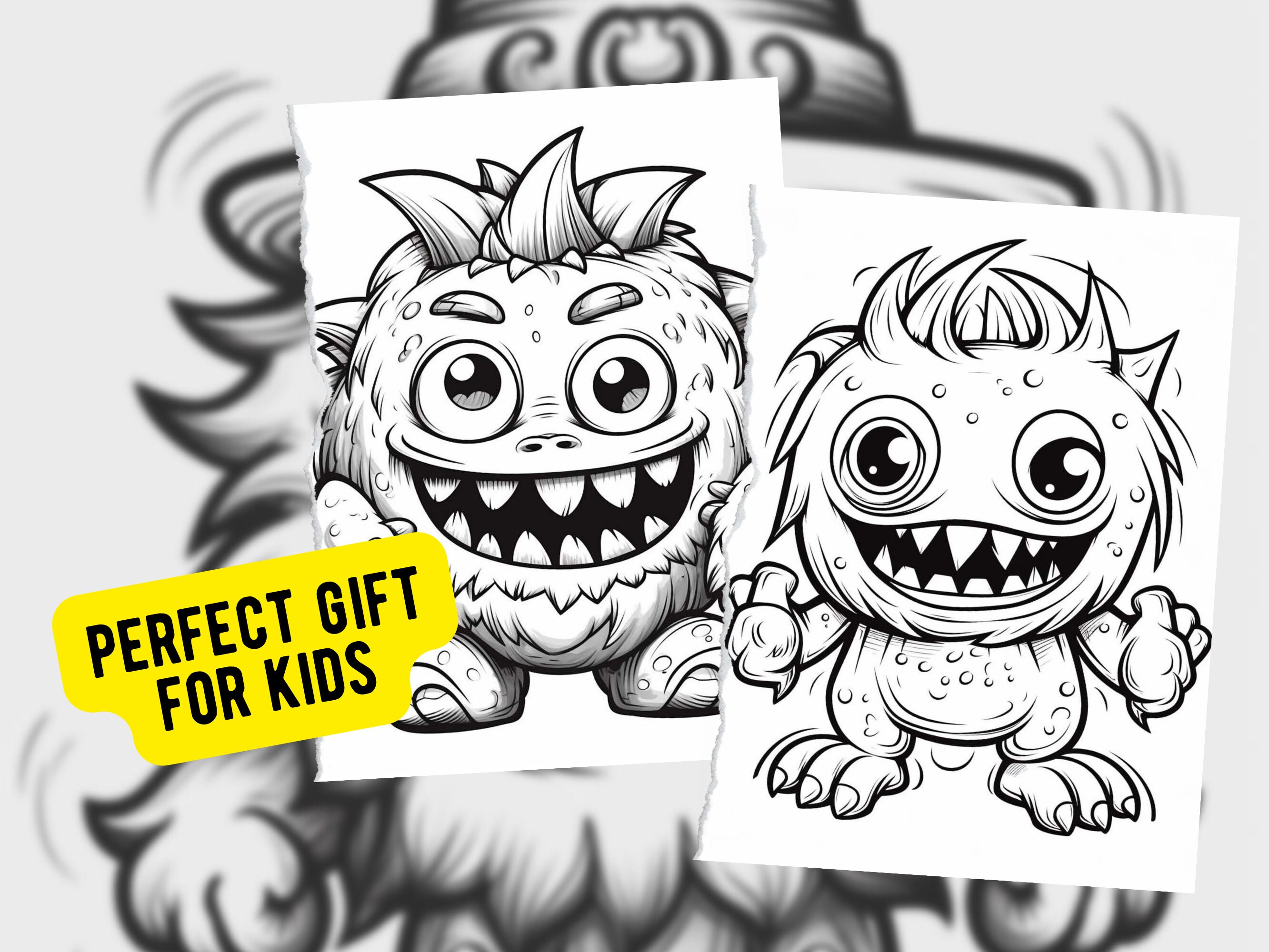 Cute and Creepy Monsters Coloring Pages 71 Cute Monster to Color ...