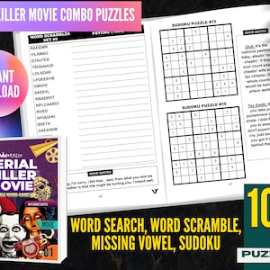 100 Serial Killer Movie Puzzle Vol. 1, Word Search, Word Scramble ...