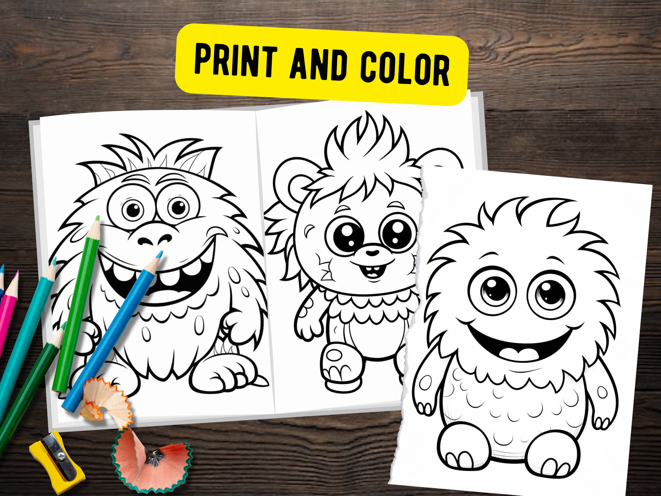 Cute and Creepy Monsters Coloring Pages 71 Cute Monster to Color ...
