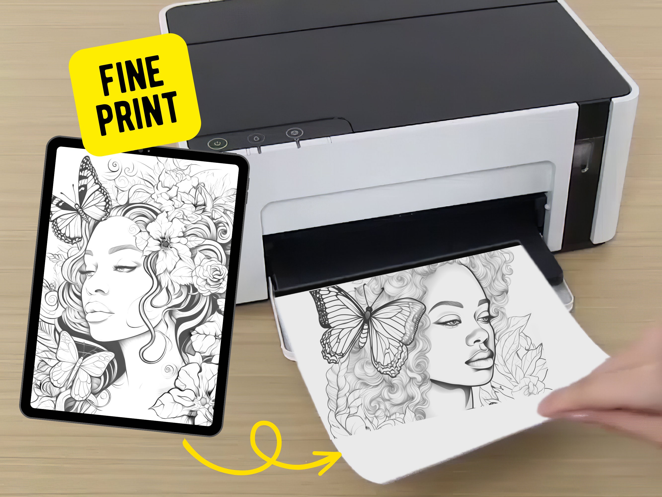 50 Beautiful Black Women Coloring Pages for Adults, Instant Digital ...