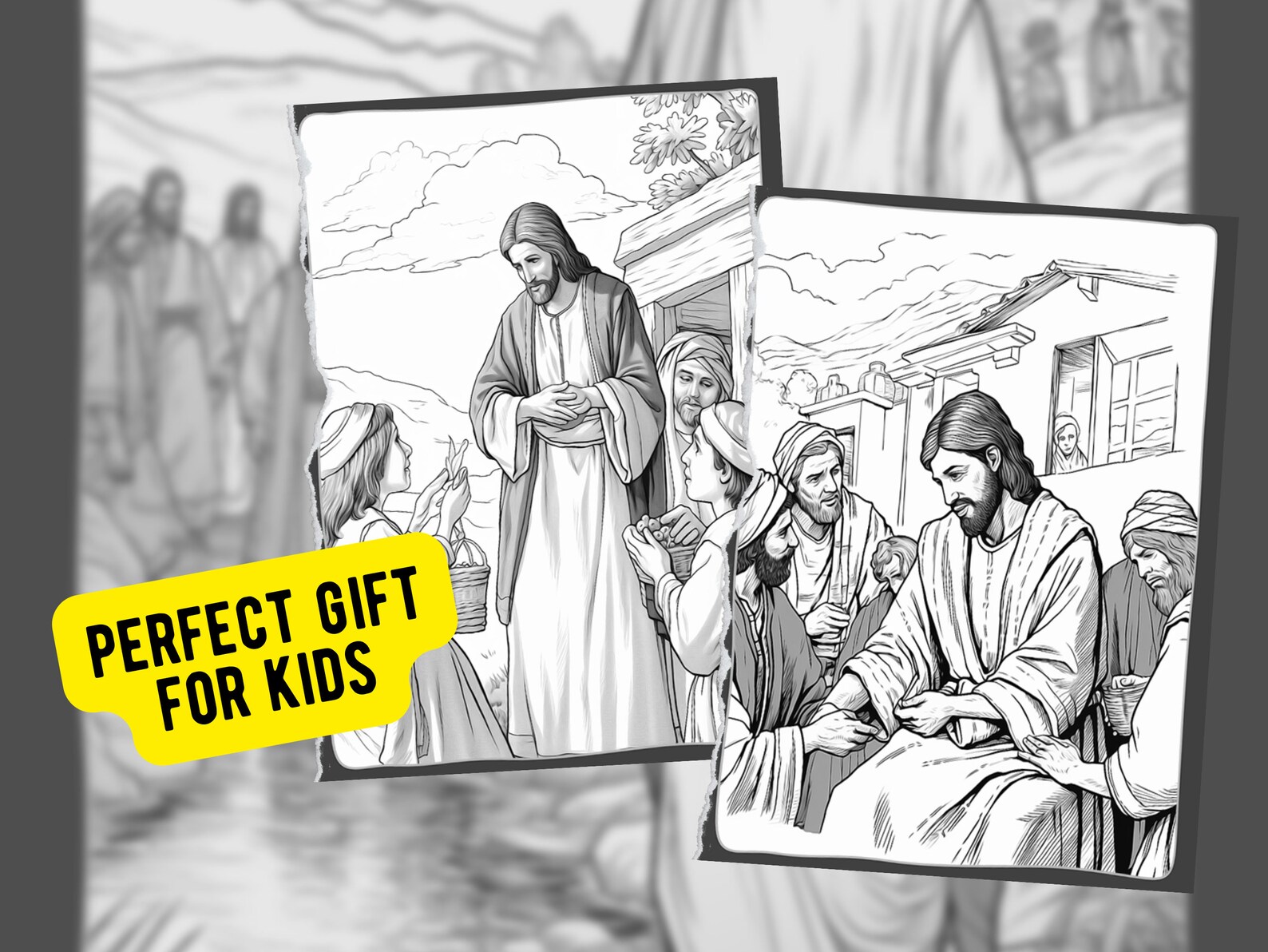 50 Bible Coloring Pages, Printable PDF Instant Download, Christian ...