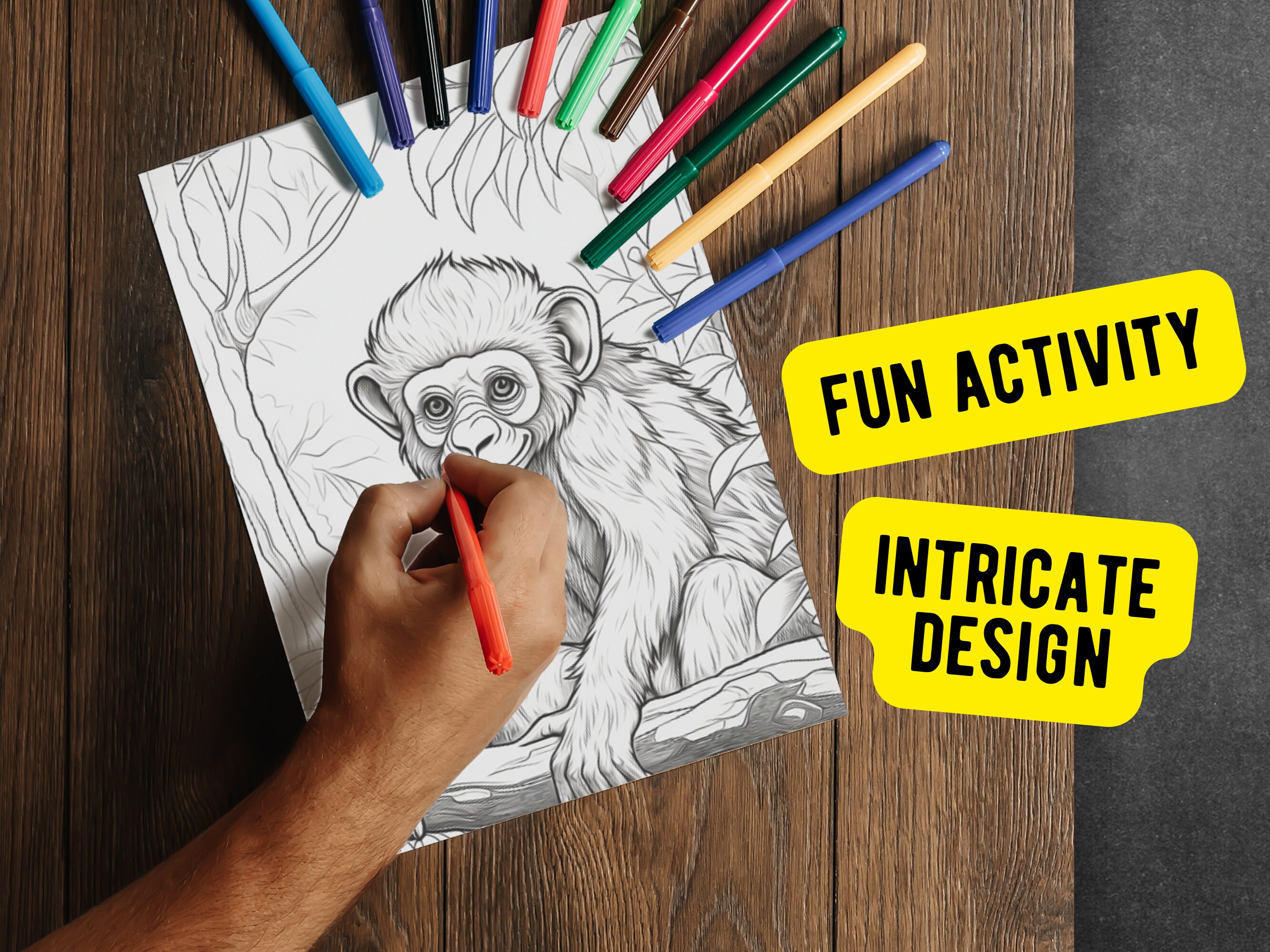 Safari Animals Wildlife Coloring Pages, 50 Printable PDF Sheets ...