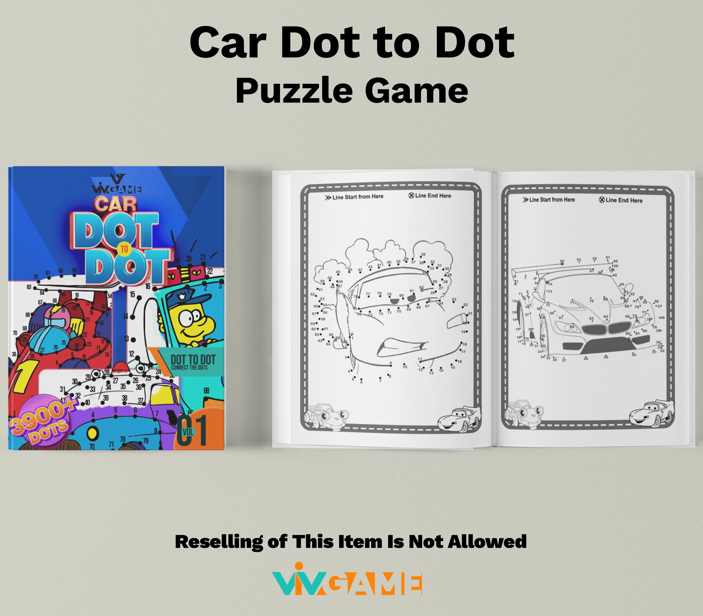Car Dot to Dot 46 Activity Pages: 3900+ Dots to Connect in Cars ...