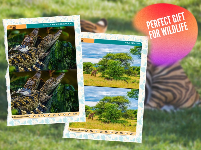 Wildlife Spot the Difference, Coloring Printable Pages, Love Find the ...