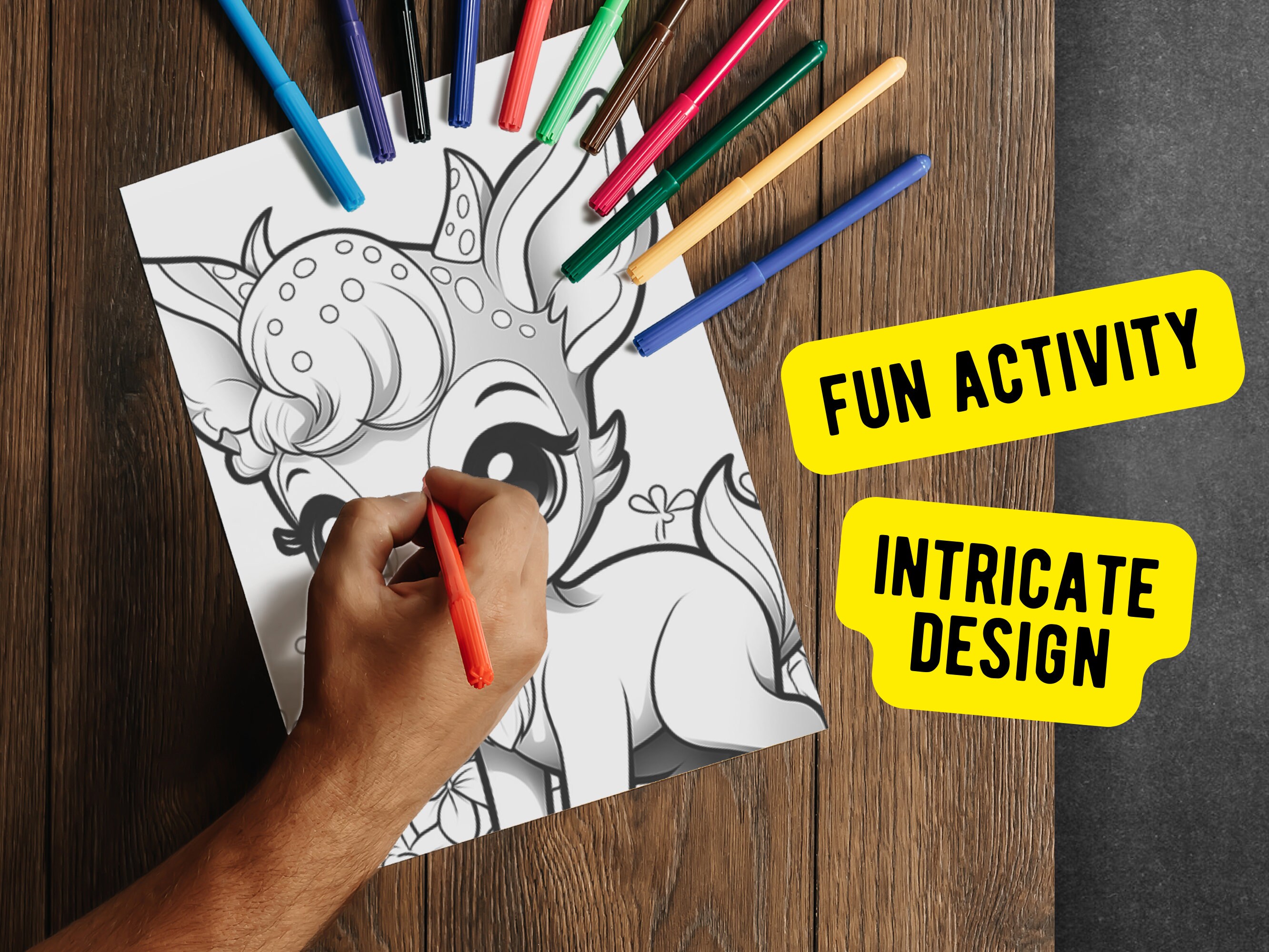 50 Easy Coloring Pages Printable PDF for Kids Vol 2: Preschoolers ...