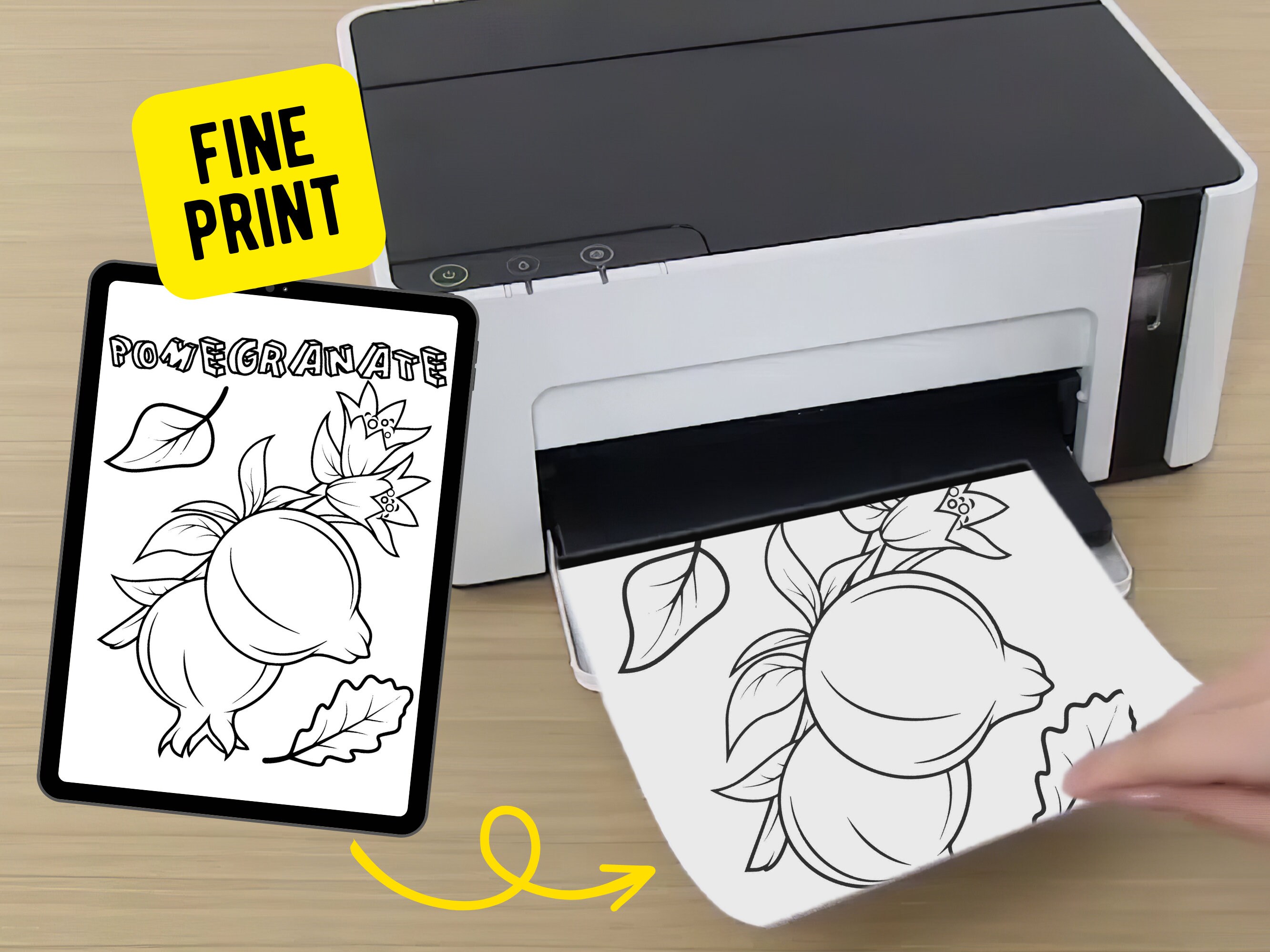 Fruit Coloring Pages, Fruit Coloring Book for Kids, Digital Download ...