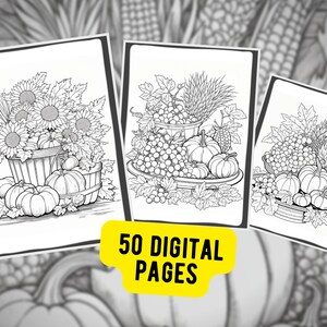 50 Autumn Fall Coloring Printable Pages, Instant Download, Fall ...