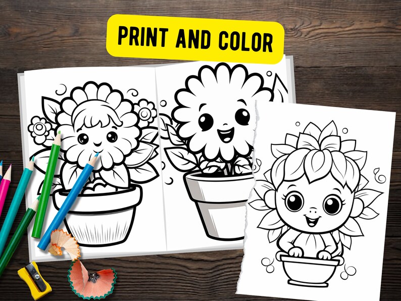 71 Kawaii Coloring Pages, Kawaii Coloring Book, Kawaii Flower Coloring ...
