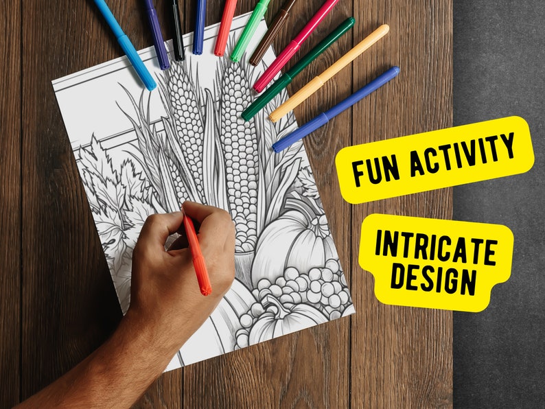 50 Autumn Fall Coloring Printable Pages, Instant Download, Fall ...