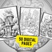 50 Candyland Printable Coloring PDF File, Dessert Coloring, Candy ...