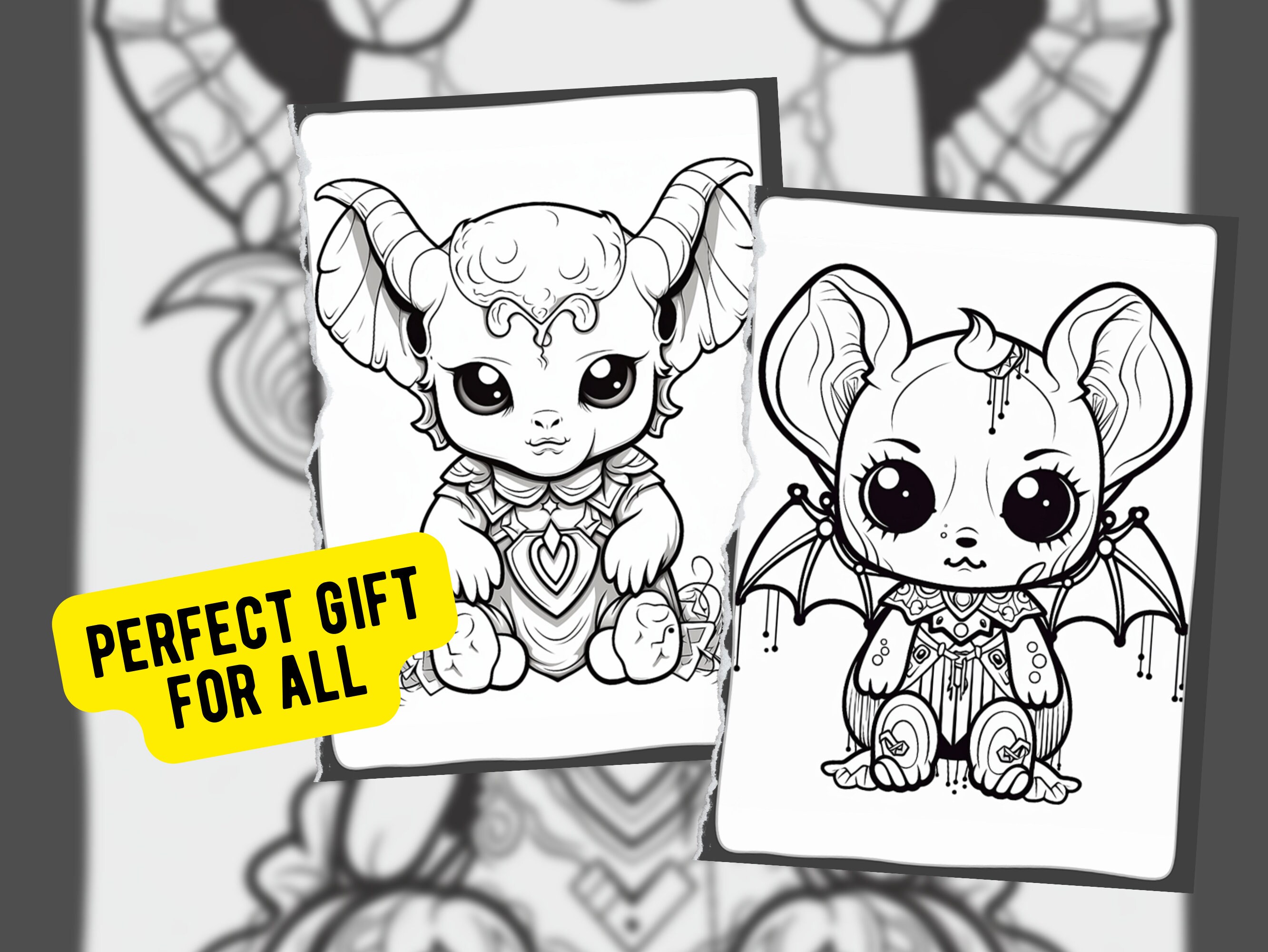 50 Adorable Gothic Kawaii and Horror Coloring Pages Printable PDF ...