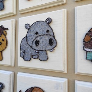 Collection of 9 Pictures of Animals in String Art Style Each - Etsy