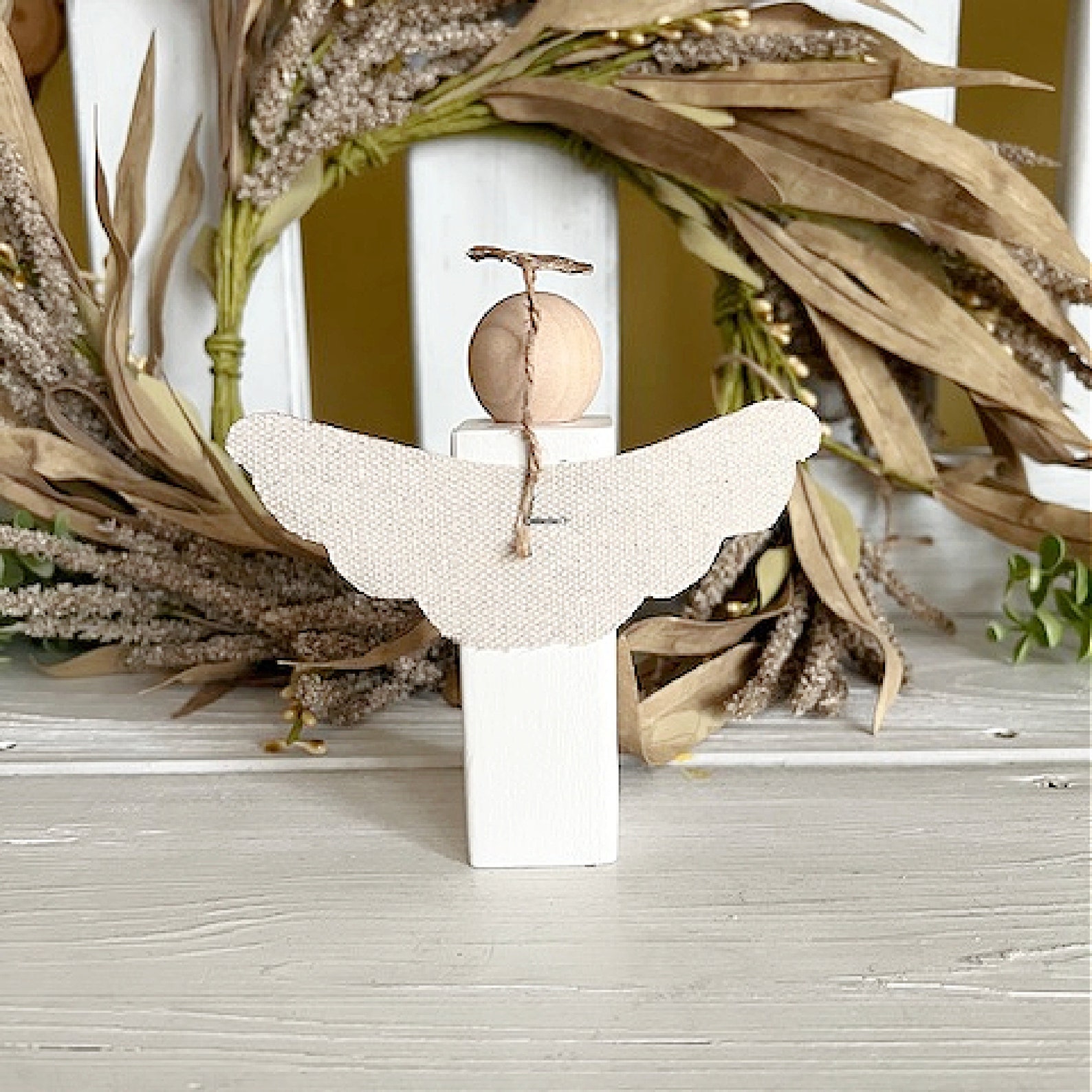 Wood Block Angel, Personalized, Farmhouse, Shabby, Vintage Style ...