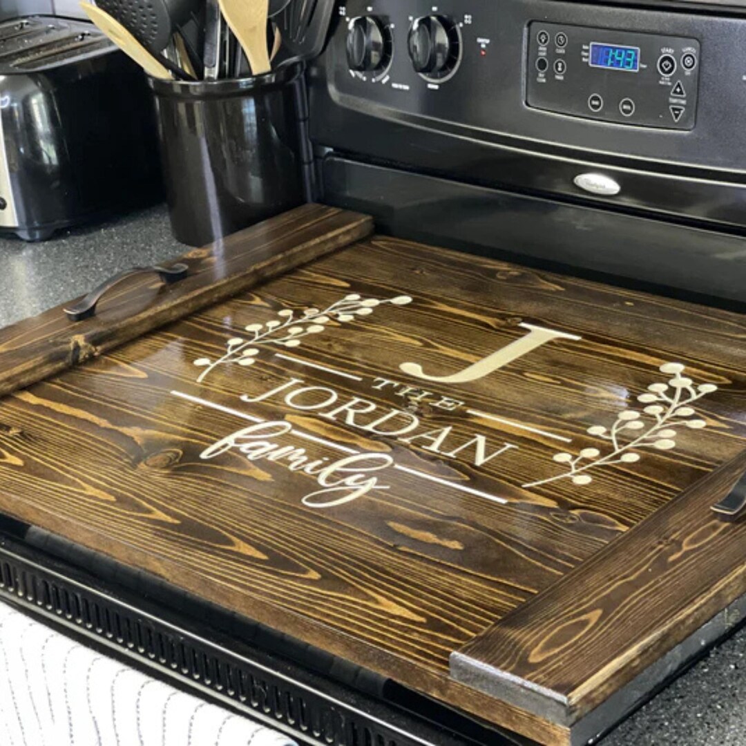 Custom Noodle Board Stove Cover, Monogram Name, Amazing Grace Sheet ...