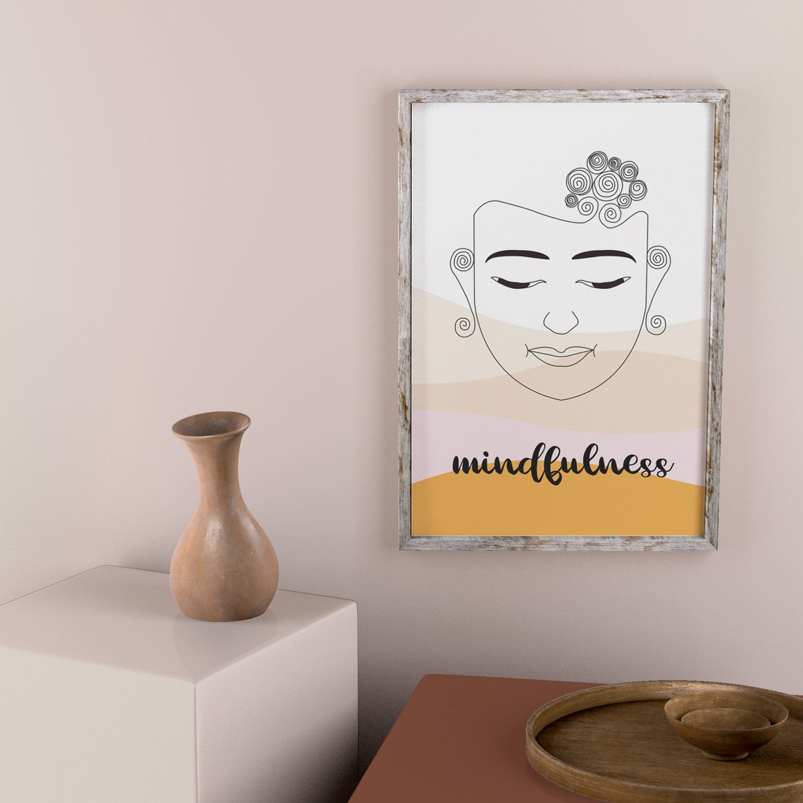 Printable Wall Art, Mindfulness, Minimalist,simple Line Poster, Modern ...