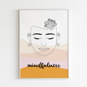 Printable Wall Art, Mindfulness, Minimalist,simple Line Poster, Modern ...