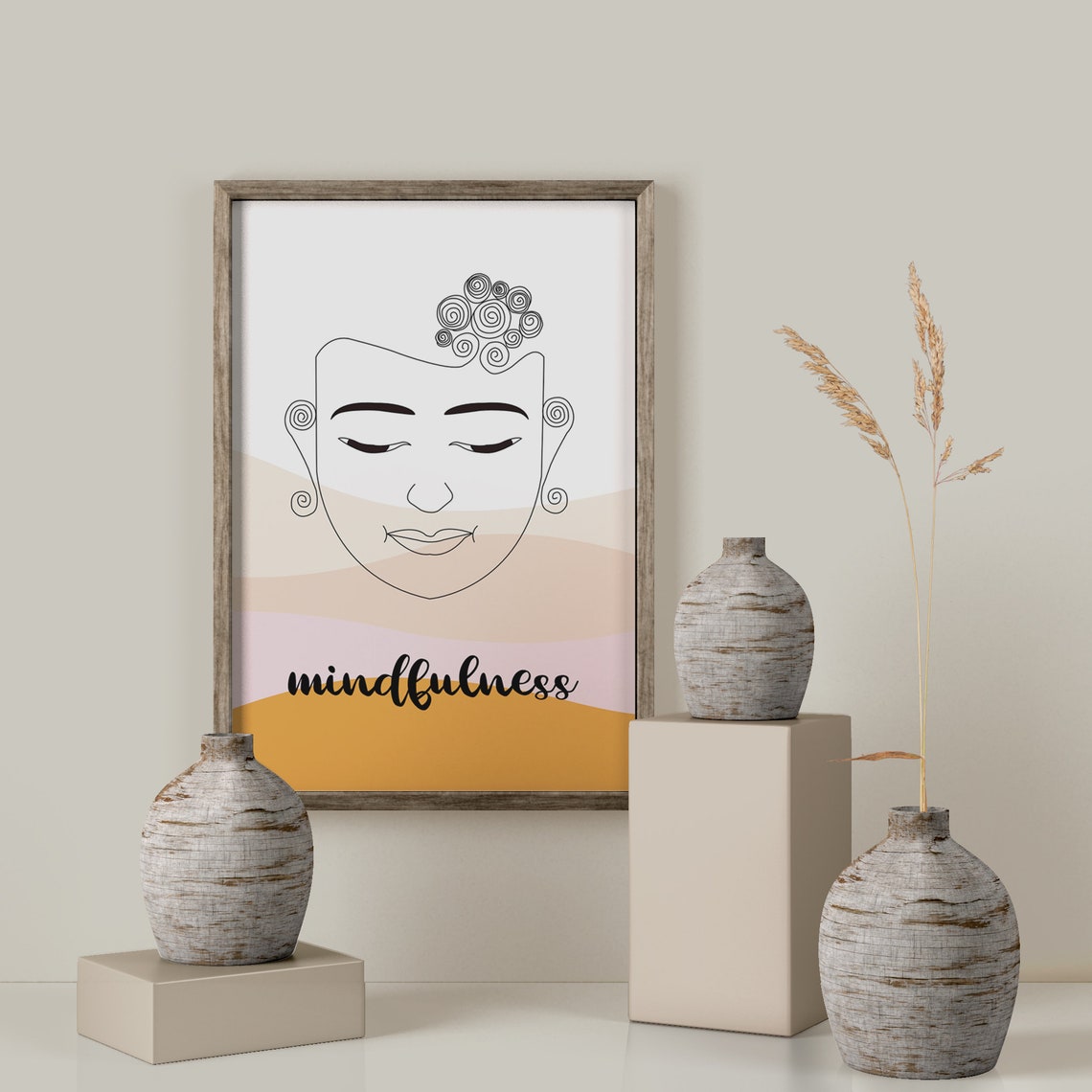 Printable Wall Art, Mindfulness, Minimalist,simple Line Poster, Modern ...
