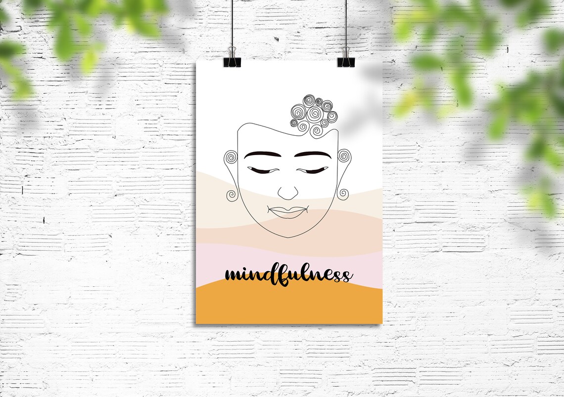 Printable Wall Art, Mindfulness, Minimalist,simple Line Poster, Modern ...