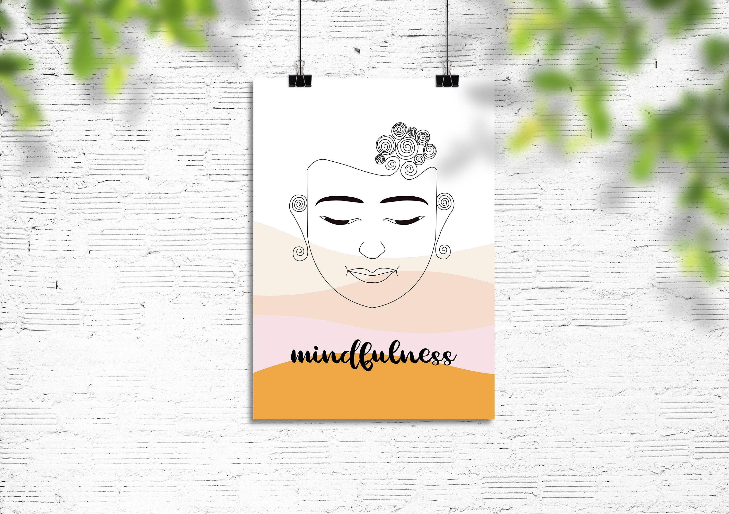 Printable Wall Art, Mindfulness, Minimalist,simple Line Poster, Modern ...