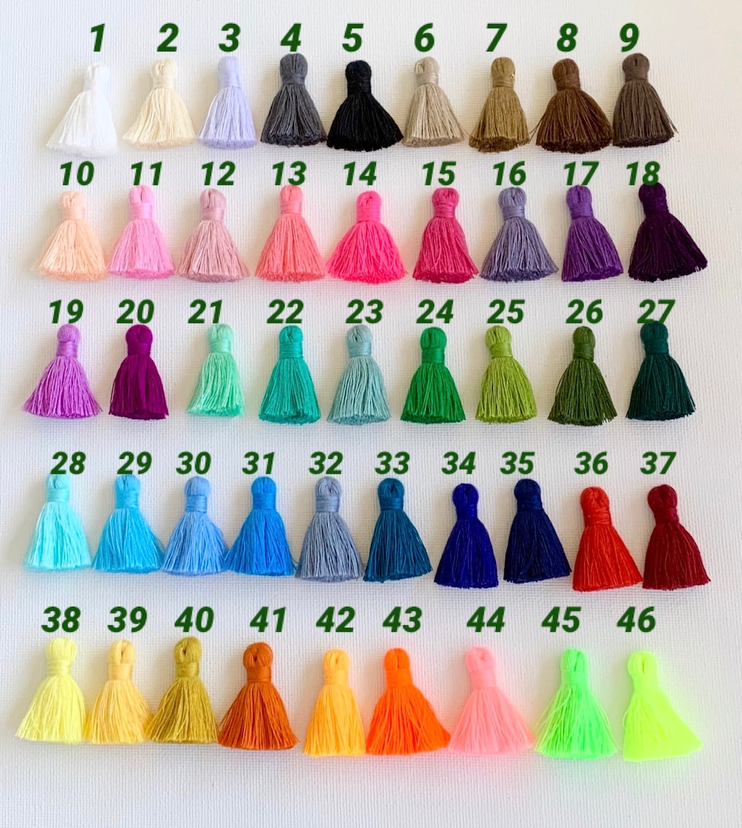 4 Piece/ Mini Tassels/ 30mm Tassels/ Thick Tassels/ Tassel Supplies ...