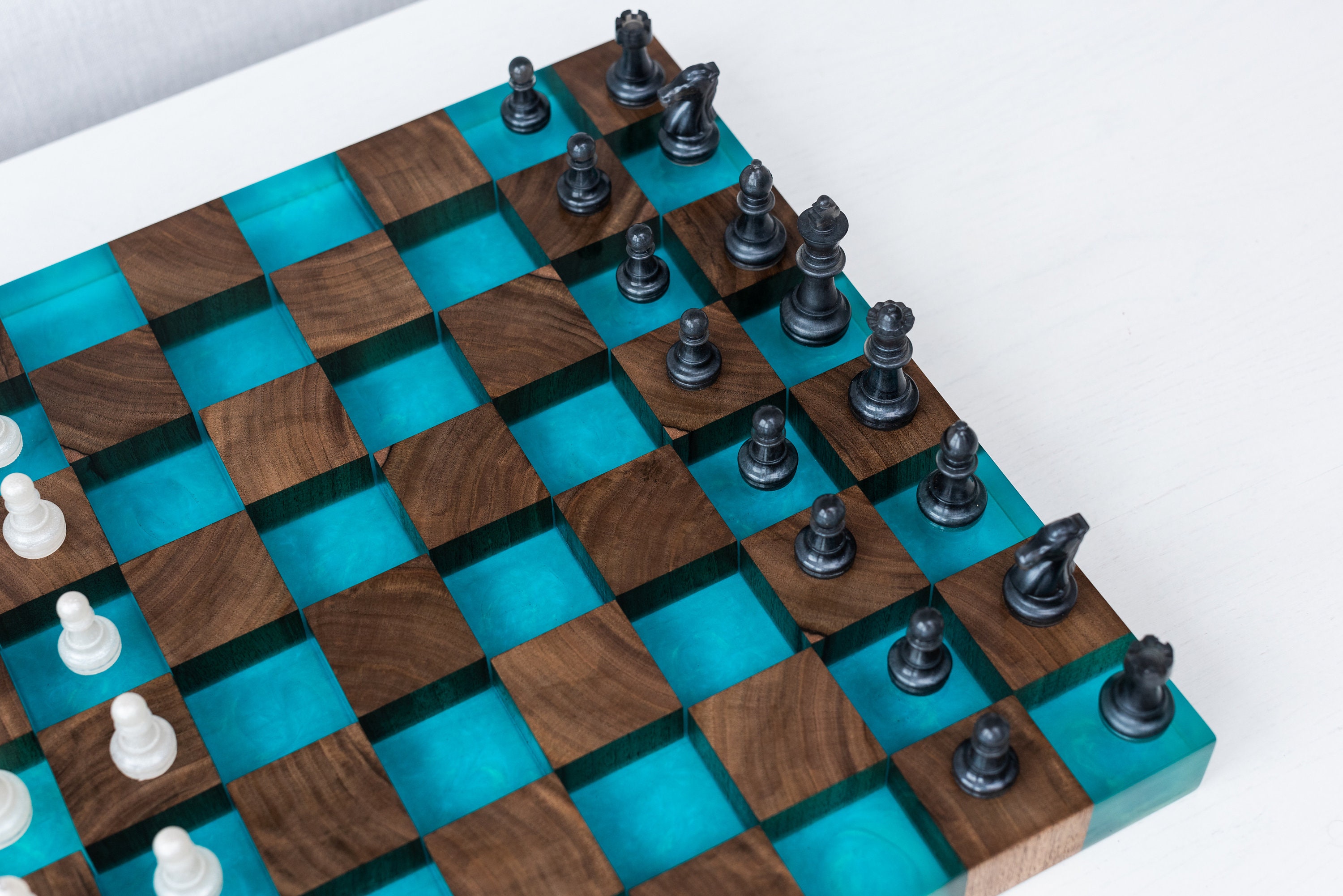 Epoxy Chess Board, Epoxy Resin Chess, Boardchess Board, Unique Chess ...